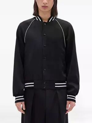 ANN DEMEULEMEESTER Esko Embroidery-detail Bomber Jacket - Black