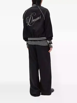ANN DEMEULEMEESTER Esko Embroidery-detail Bomber Jacket - Black