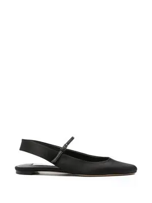 TOTEME Slingback Satin Mary Janes - Black