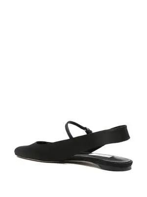 TOTEME Slingback Satin Mary Janes - Black