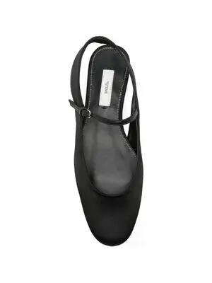 TOTEME Slingback Satin Mary Janes - Black