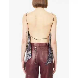 JADED LONDON Kapli Backless Chiffon Top