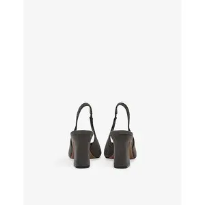 REISS Lorena Suede Slingback Courts - Grey
