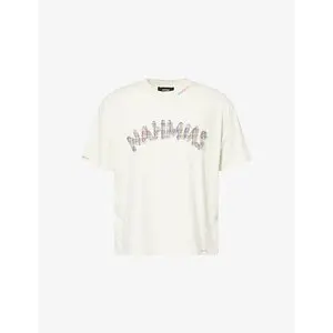 NAHMIAS Dusty Rainbow Logo-embroidered Cotton-jersey T-shirt - Egg White