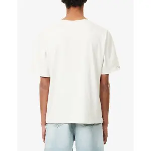 NAHMIAS Dusty Rainbow Logo-embroidered Cotton-jersey T-shirt - Egg White