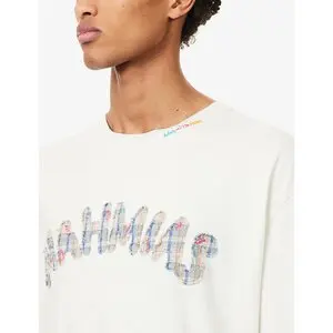 NAHMIAS Dusty Rainbow Logo-embroidered Cotton-jersey T-shirt - Egg White