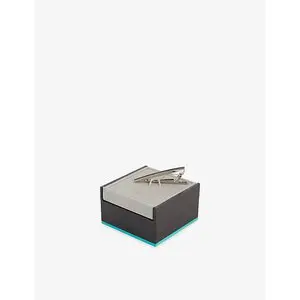Tateossian D-shape Palladium-plated Metal Tie Clip