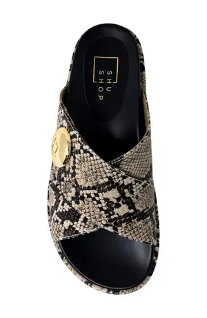 SHU SHOP Katie Platform Slide Sandal - Snake