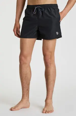 Paul Smith Zebra Logo Swim Trunks Black