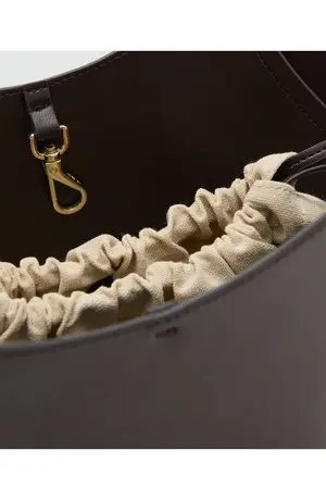 Mango Faux Leather Bucket Bag