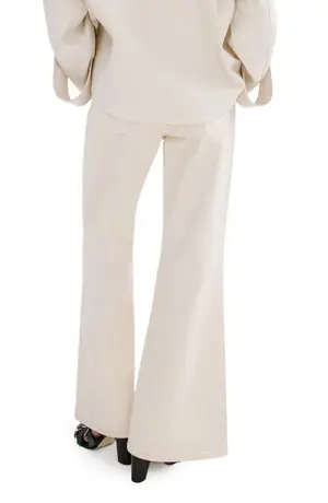 Mango Mid-rise Flare Jeans - Ecru