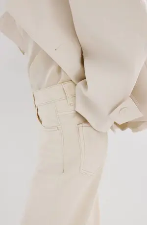 Mango Mid-rise Flare Jeans - Ecru