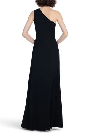 EMILY SHALANT Crystal One-shoulder Gown
