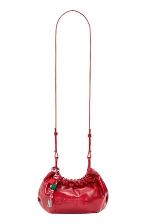 Desigual Faux Leather Crossbody Wallet - Red