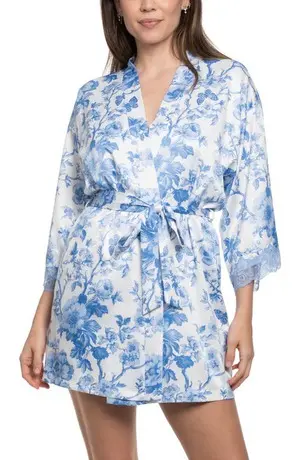 IN BLOOM BY JONQUIL Molleigh Toile Print Satin Wrap - Ivory