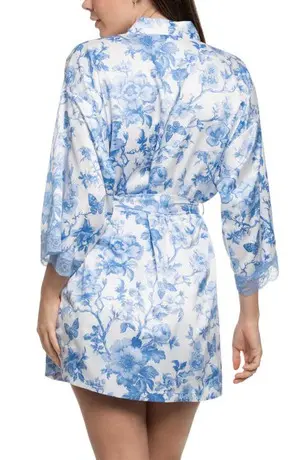IN BLOOM BY JONQUIL Molleigh Toile Print Satin Wrap - Ivory