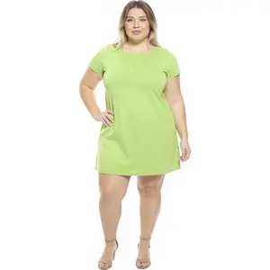 24seven Comfort Apparel Draped Dresses