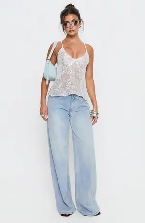 Princess Polly Opaline Sequin Camisole - Silver