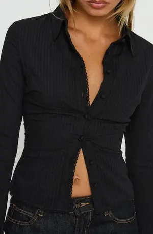 Princess Polly Cotton Blend Button-up Shirt