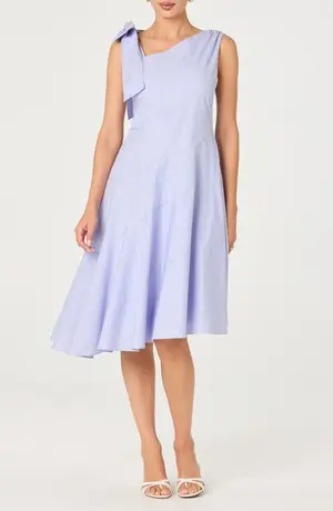 Astr The Label Azriel Asymmetric A-line Dress - Blue