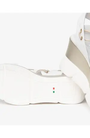 NEROGIARDINI Platform Wedge Sandal - White