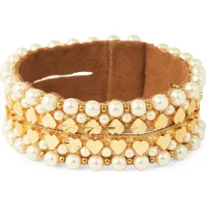 Deepa Gurnani Hudson Beaded Bracelet - Gold