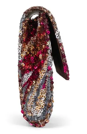 Jeffrey Campbell Sequin Clutch - Brown Multi
