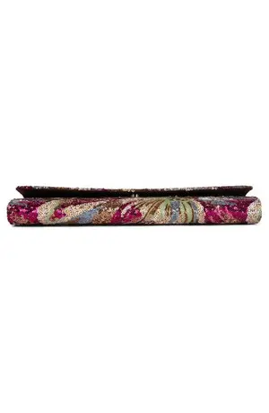 Jeffrey Campbell Sequin Clutch - Brown Multi