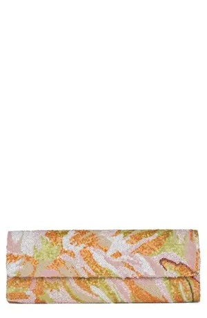Jeffrey Campbell Sequin Clutch - Orange Multi