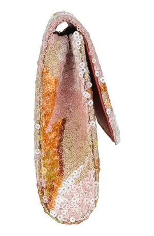 Jeffrey Campbell Sequin Clutch - Orange Multi