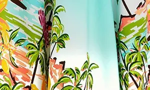 BLEU BY ROD BEATTIE Tropical Print Button Pareo