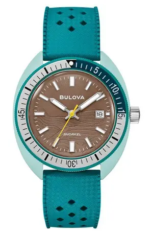 Bulova Snorkel Sea Turtle Strap Watch Green