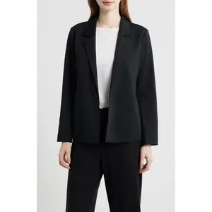 Eileen Fisher Open Front Blazer - Black