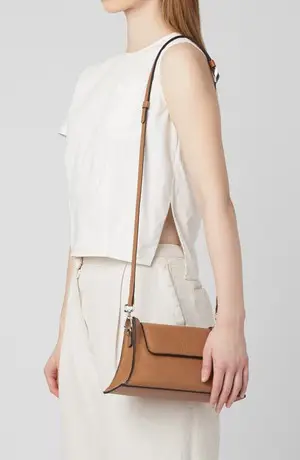 BEHNO Mini Winnie Pebble Leather Crossbody Bag - Clay