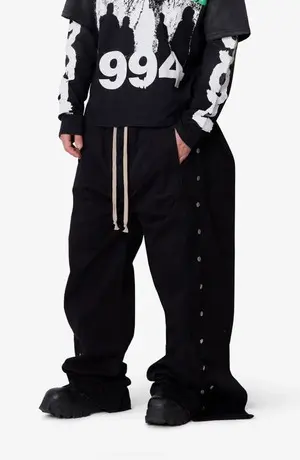 Mnml Side Snap Wide Leg Pants