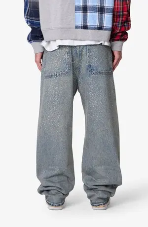 Mnml Embellished Ultrabaggy Jeans - Blue