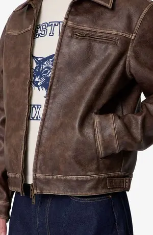 Mnml Faux Leather Moto Jacket