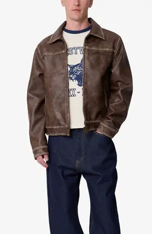 Mnml Faux Leather Moto Jacket