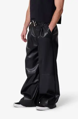 Mnml Pleated Faux Leather Pants