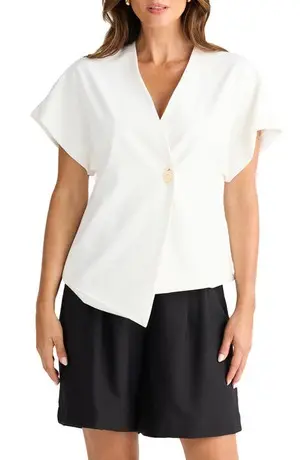 BRAVE+TRUE Origami Asymmetric Woven Top