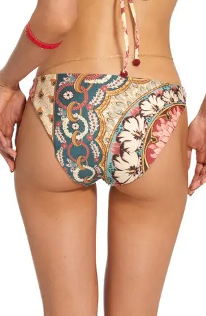 Agua Bendita Ilu Plume Bikini Bottom - Red