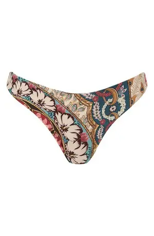 Agua Bendita Ilu Plume Bikini Bottom - Red