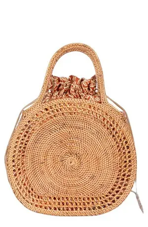 JELAVU Sidney Rattan Satchel - Natural
