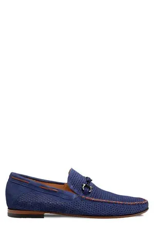 Mezlan Tarraco Perforated Suede Loafer