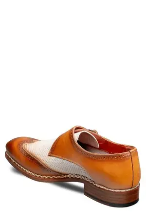 Mezlan Blanes Monk Strap Shoe - Camel/bone