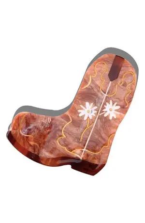 SOLAR ECLIPSE Daisy Cowboy Boot Hair Claw Clip