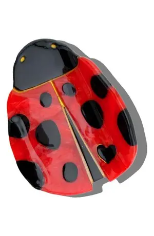 SOLAR ECLIPSE Ladybug Hair Claw Clip - Red