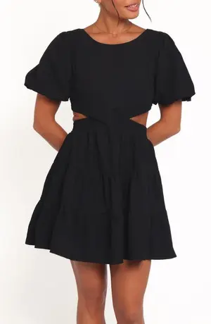 PETAL & PUP Doris Puff Sleeve Cotton Mini Dress