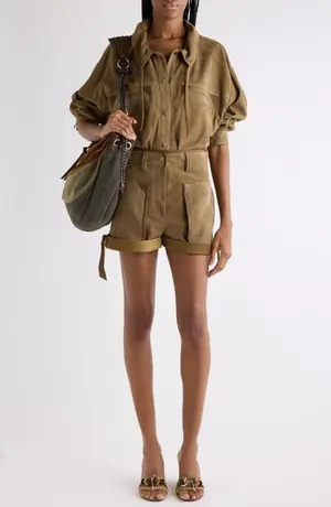 Isabel Marant Marline Cuffed Suede Shorts