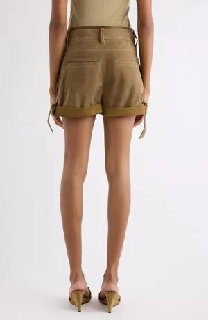 Isabel Marant Marline Cuffed Suede Shorts